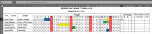 Contoh Absensi Karyawan Bulanan Excel dengan Template Gratis