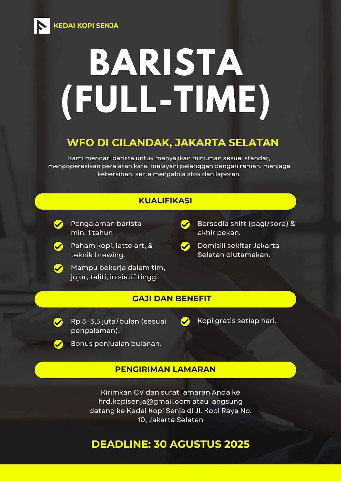 Contoh Iklan Loker Menarik untuk UMKM, Startup dan Korporasi
